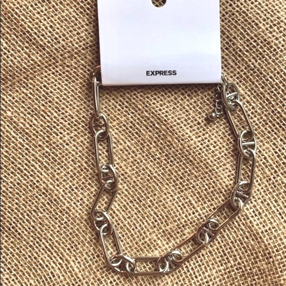 Jewelry | Express Silver Interlocking Paperclip Chain Necklace | Poshmark